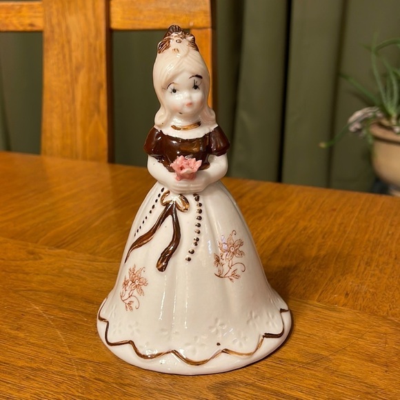Vintage | Art | Vintage Porcelain Bell Vintage Porcelain Girl Figuring ...